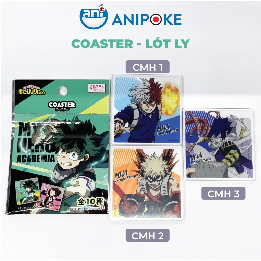 Coaster Acrylic Lót ly Shoto Bakugo deku MHA chính hãng Bandai nhập ...
