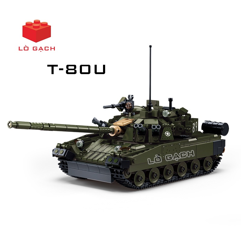 Bộ xếp hình xe tăng T80BVM / T80U Quân đội Nga - 2 cách lắp - 789 chi ...
