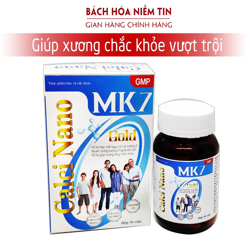 Viên uống phát triển chiều cao CALCI MK7 Gold - Bổ sung Canxi, Vitamin D3. MK2 phát triển chiều ...