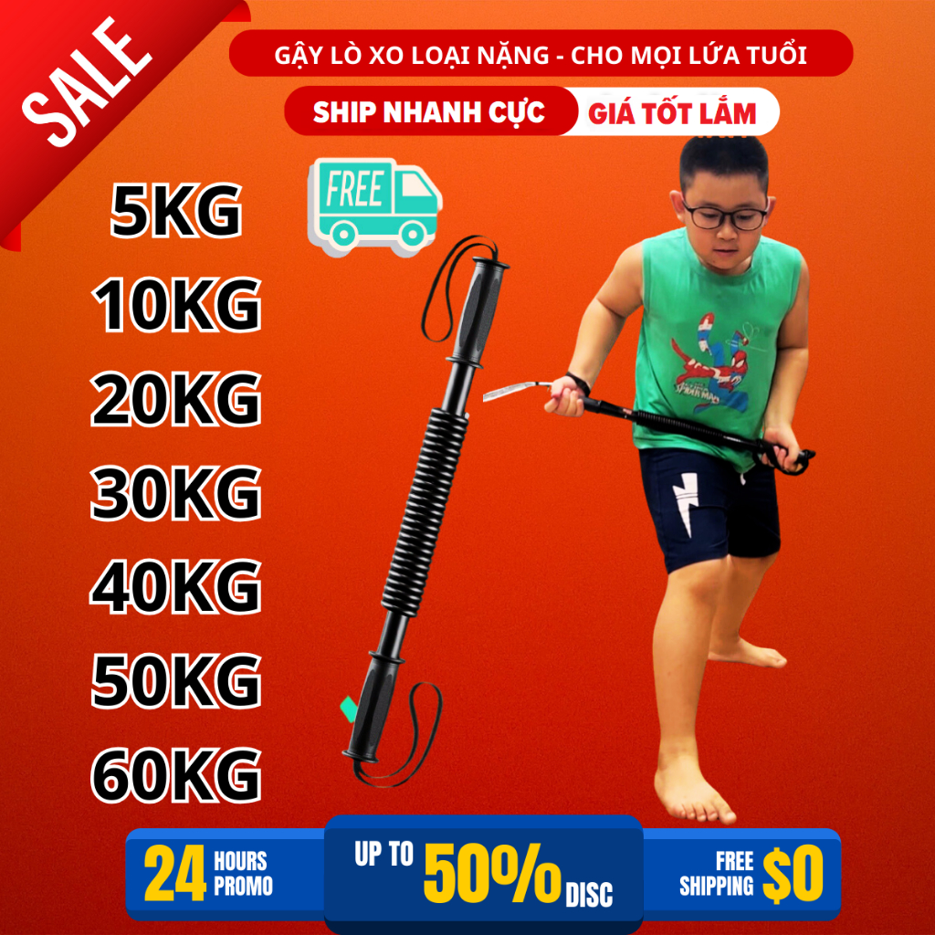 thanh lò xo 10kg - thanh lò xo 5kg tập cơ tay - gậy bẻ tập cơ tay từ 20kg 30kg 40kg 50kg 60kg ...