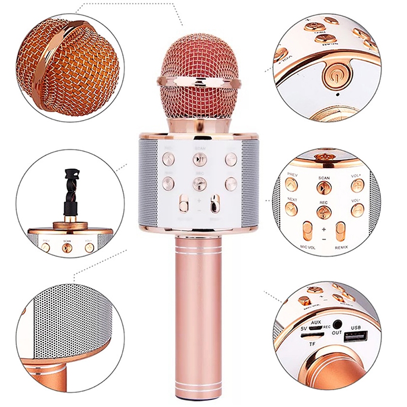 Micro để bàn SF666R có đèn led,Mic livestream có màng lọc âm,mic usb ...