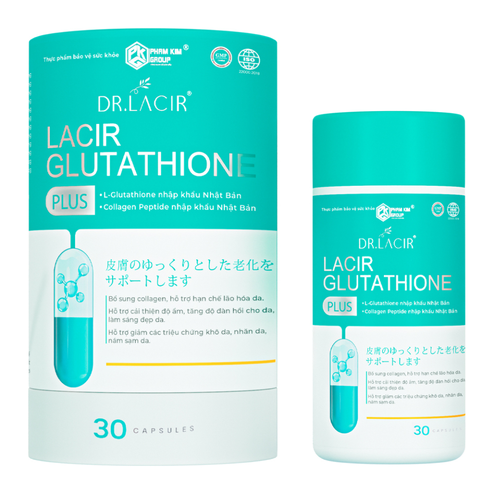 Viên uống trắng da ngừa nám DR.LACIR glutathione 600 hộp 30 viên DR22 | Shopee Việt Nam
