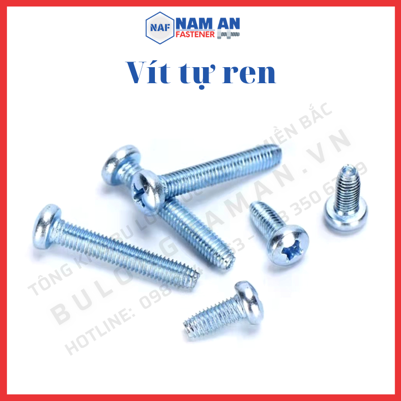 200 con Vít tự ren M4, M5, M6. Vít tự tạo ren M4x10, M5x10, M5x15 ...
