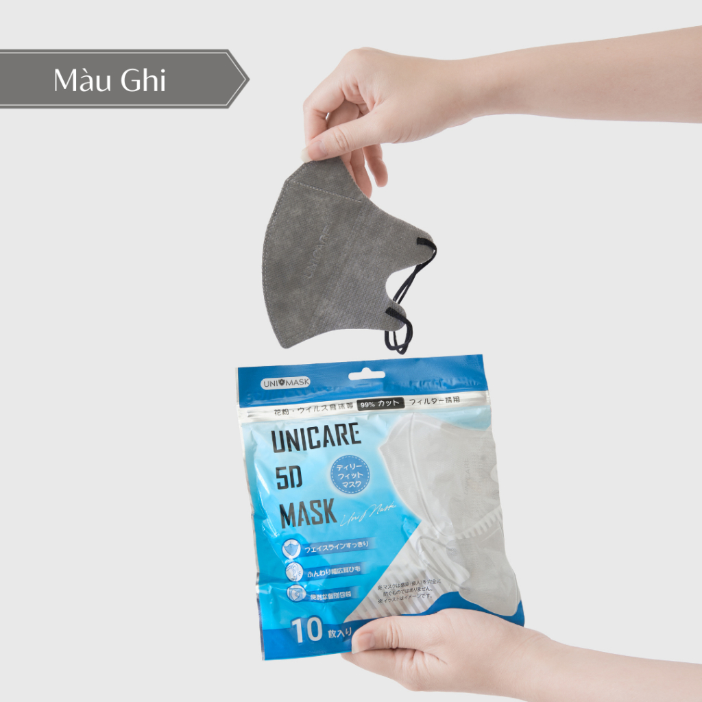 UNICARE 100 Chiếc Khẩu Trang 5D Unimask Chính Hãng Ngăn Ngừa Khói Bụi ...
