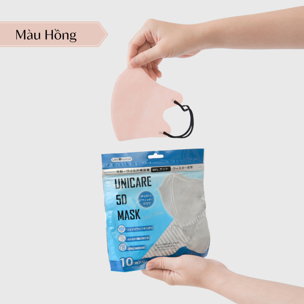 UNICARE 100 Chiếc Khẩu Trang 5D Unimask Chính Hãng Ngăn Ngừa Khói Bụi ...