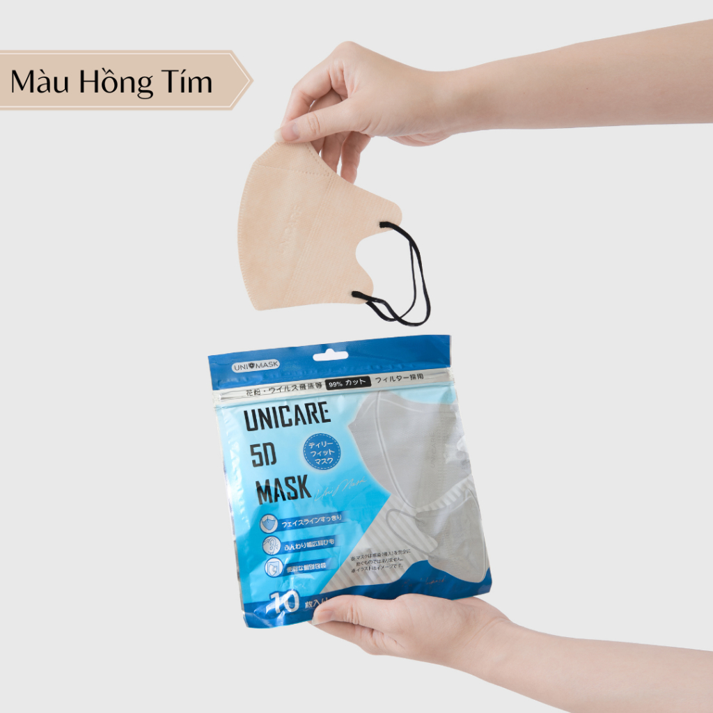 UNICARE 100 Chiếc Khẩu Trang 5D Unimask Chính Hãng Ngăn Ngừa Khói Bụi ...