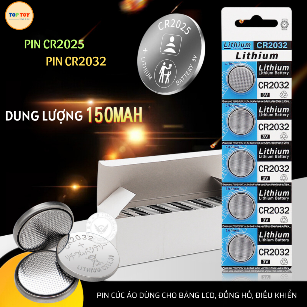 Pin Cúc Áo Lithium CR2032 / CR2025 / CR2016 / CR1620 / CR1616 3 Volt ...