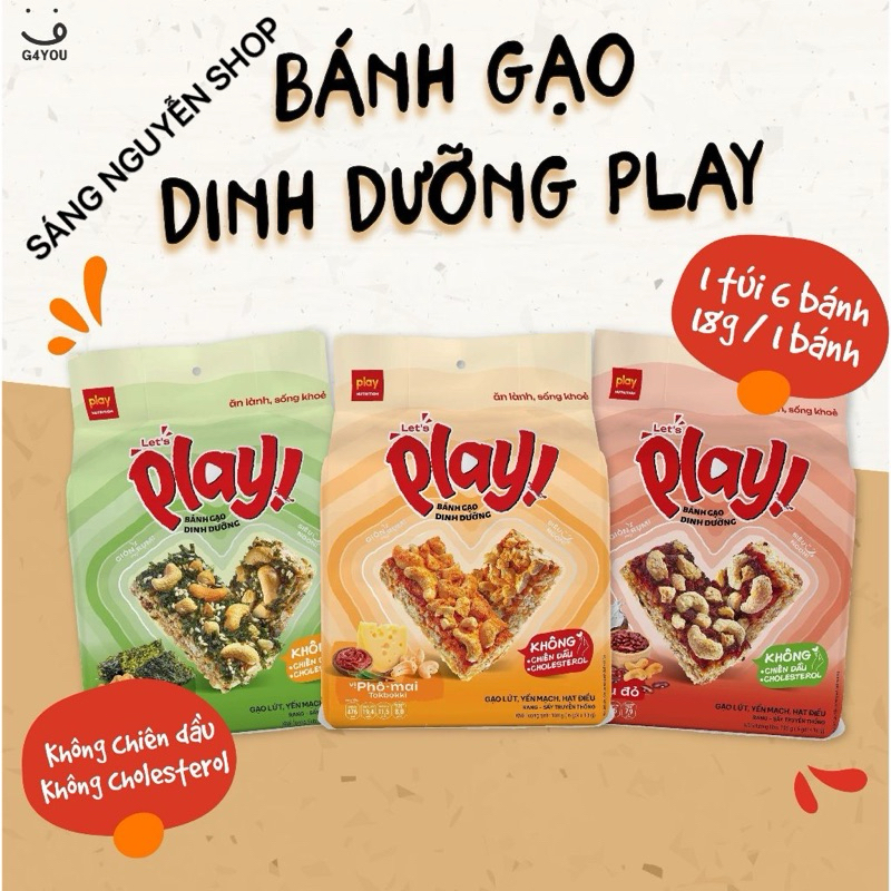 Bánh Gạo Dinh Dưỡng LET'S PLAY 108g | Shopee Việt Nam