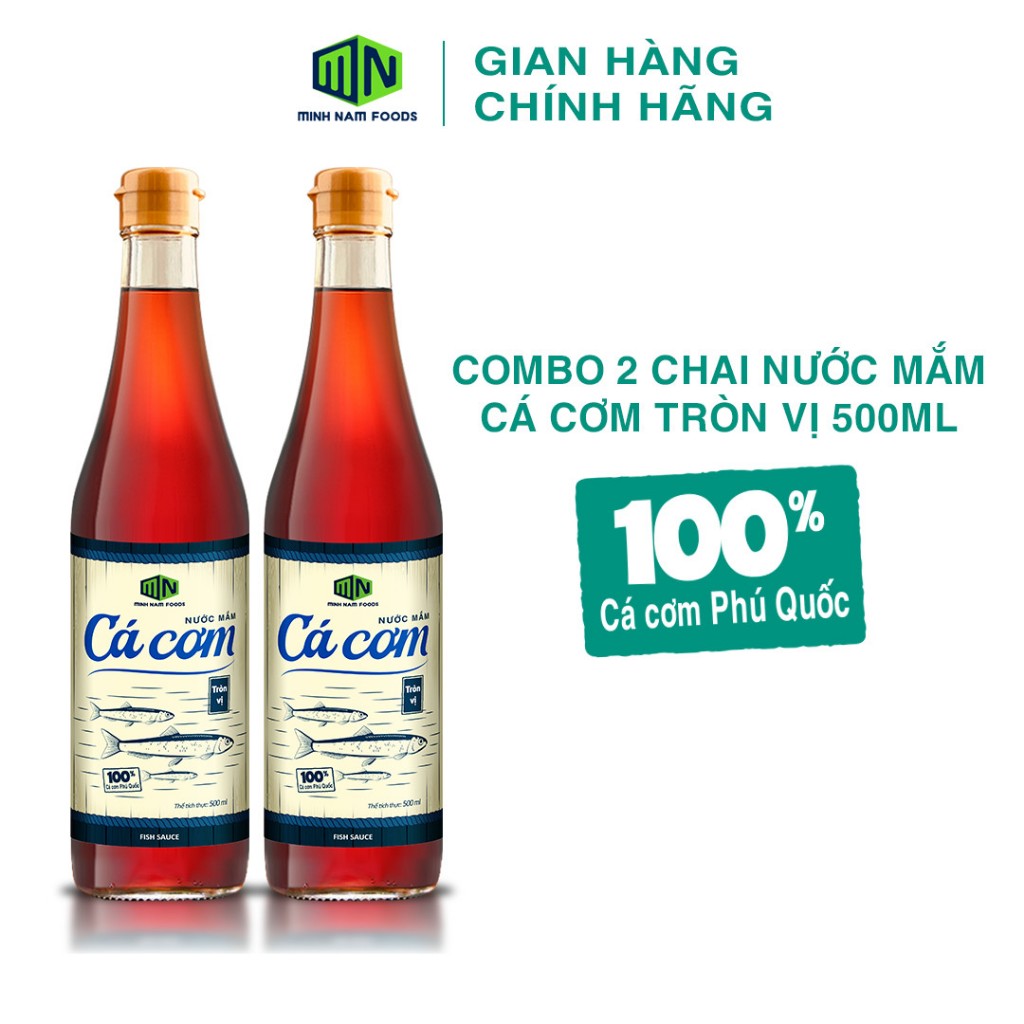 COMBO 2 Chai Nước Mắm Phú Quốc Cá Cơm Tròn Vị 500ML - Minh Nam Foods | Shopee Việt Nam