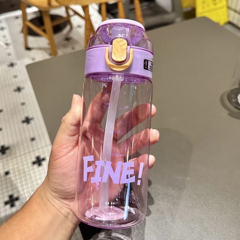 Bình nước nhựa tritan 550ml và 800ml nhựa có quai xách, nắp bấm vòi hút. bình nước trẻ em học ...