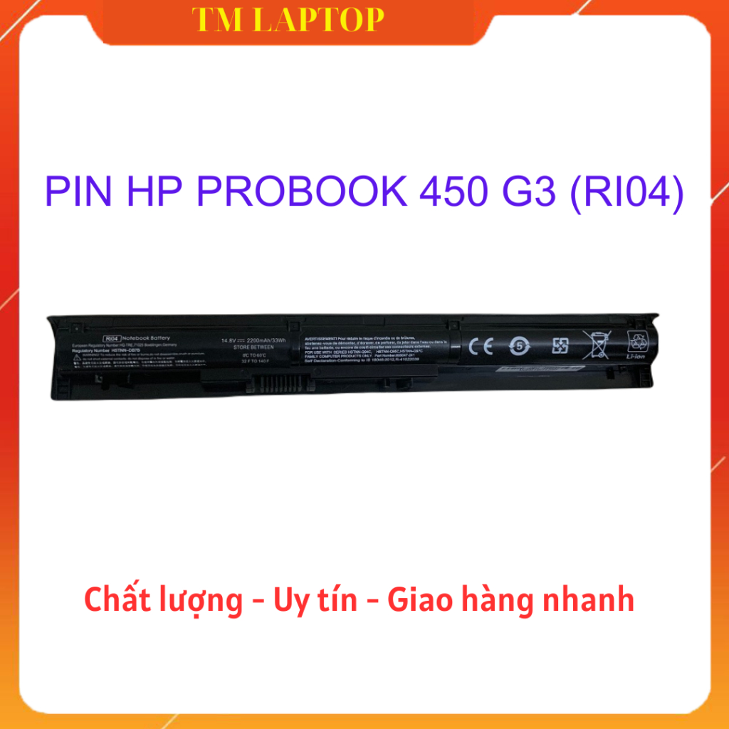 PIN HP PROBOOK 450 G3 (RI04) Envy 15-q000, ProBook 450 G3, 455 G3, 470 ...