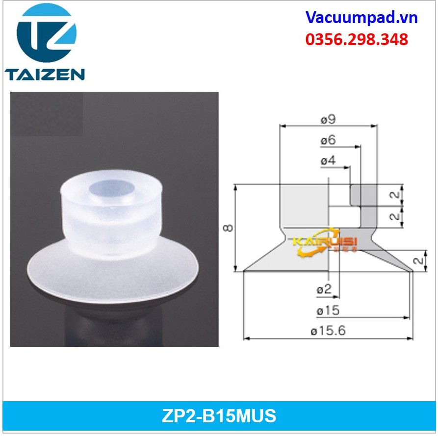 Giác hút chân không, đầu hút khí nén ZP2-B02/035/04/05/06/08/10/15MUS ...