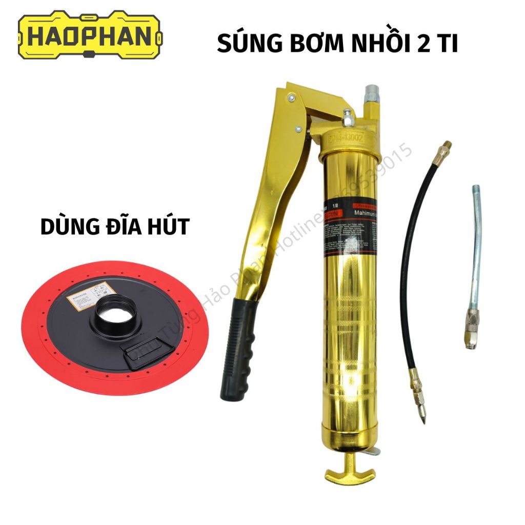 Bơm mỡ, Bơm mỡ bò cầm tay, Súng bơm mỡ nhồi, bơm mỡ nhồi cầm tay 2 ti ...