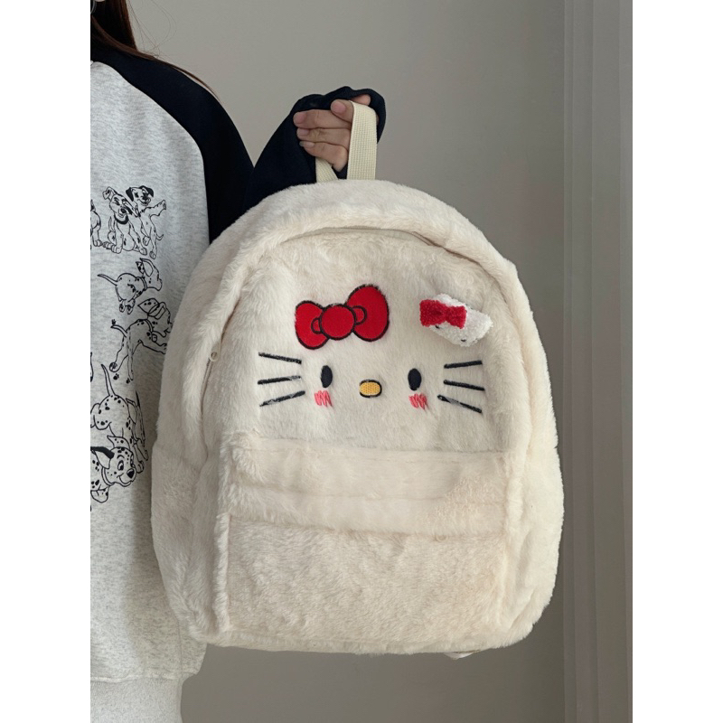 Ba Lô Lông Xù Kiểu Hoạt Hình Hello kitty Đáng Yêu Cá Tính Phù Hợp Cho ...