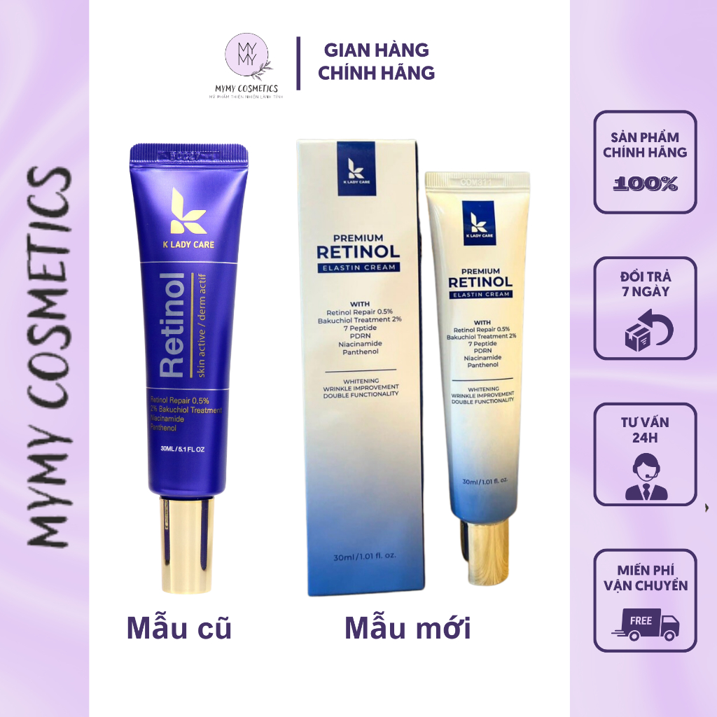 Kem Dưỡng K Lady Care Premium Retinol 0.5% Elastin Cream Làm Trắng Căng ...