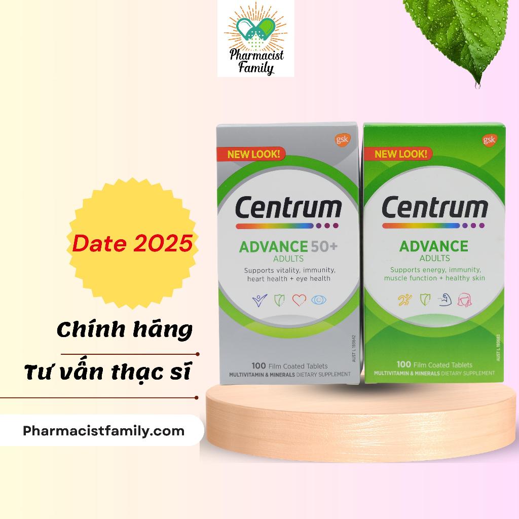 Pfizer Centrum advance/advance 50+ - vitamin tổng hợp và khoáng chất ...