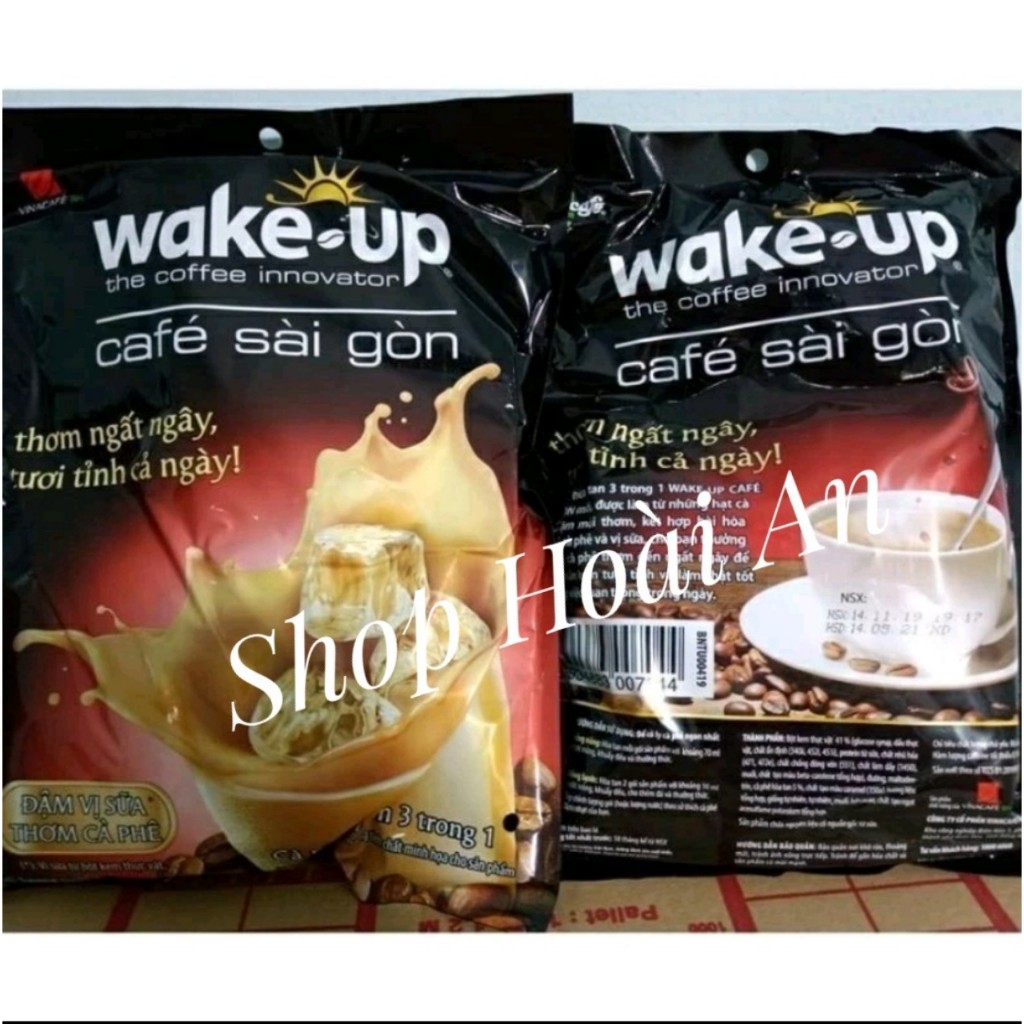 Cafe Wake up Sài Gòn Vinacafe (Bịch 24 gói) | Shopee Việt Nam