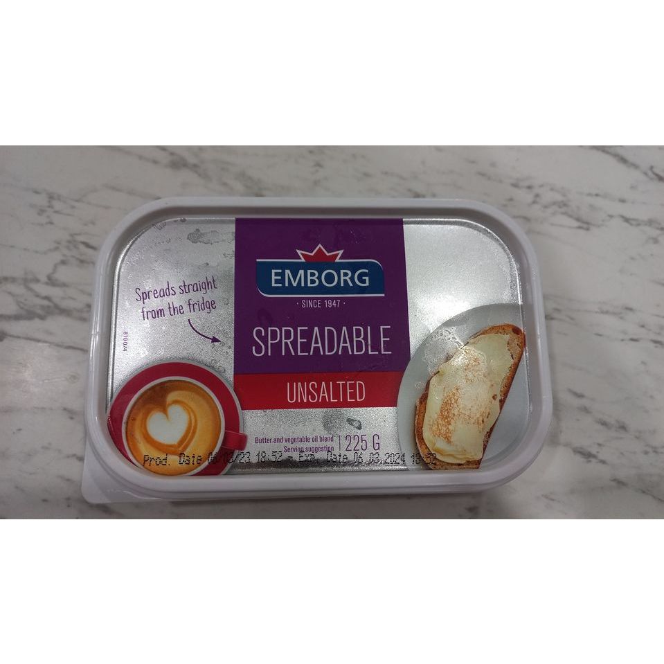 Bơ Phết hiệu Emborg. Unsalted Spreadable Butter 255g. Best Before: 03/2024 | Shopee Việt Nam