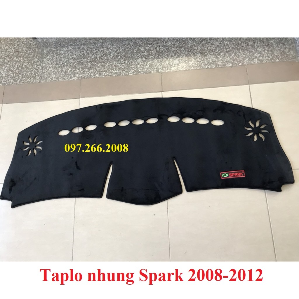 Thảm taplo nhung xe Chevrolet Spark đời 2008- 2009 2010 2011 2012 -Hàng ...