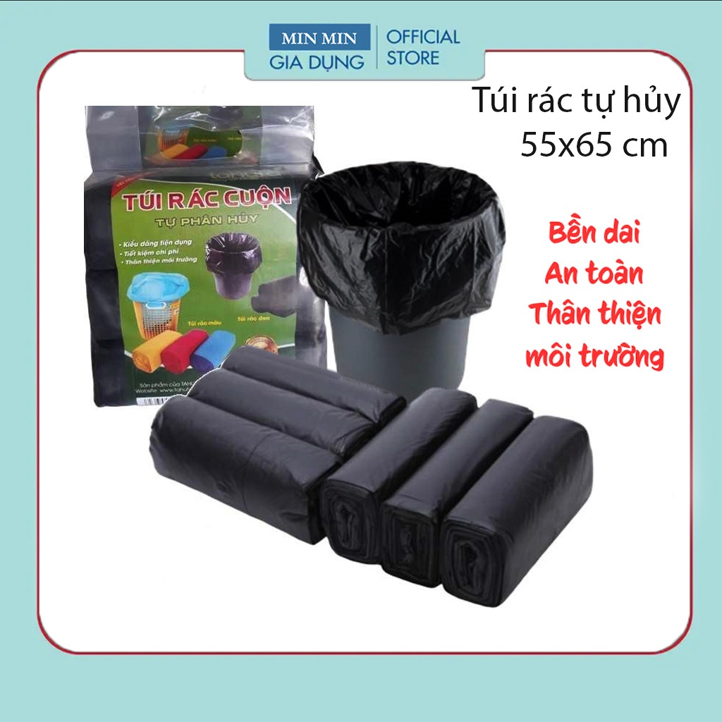 Túi Đựng Rác Tự Phân Hủy .SET 3 cuộn túi đựng rác tiện dụng ,(SIZE 55x65 cm) | Shopee Việt Nam