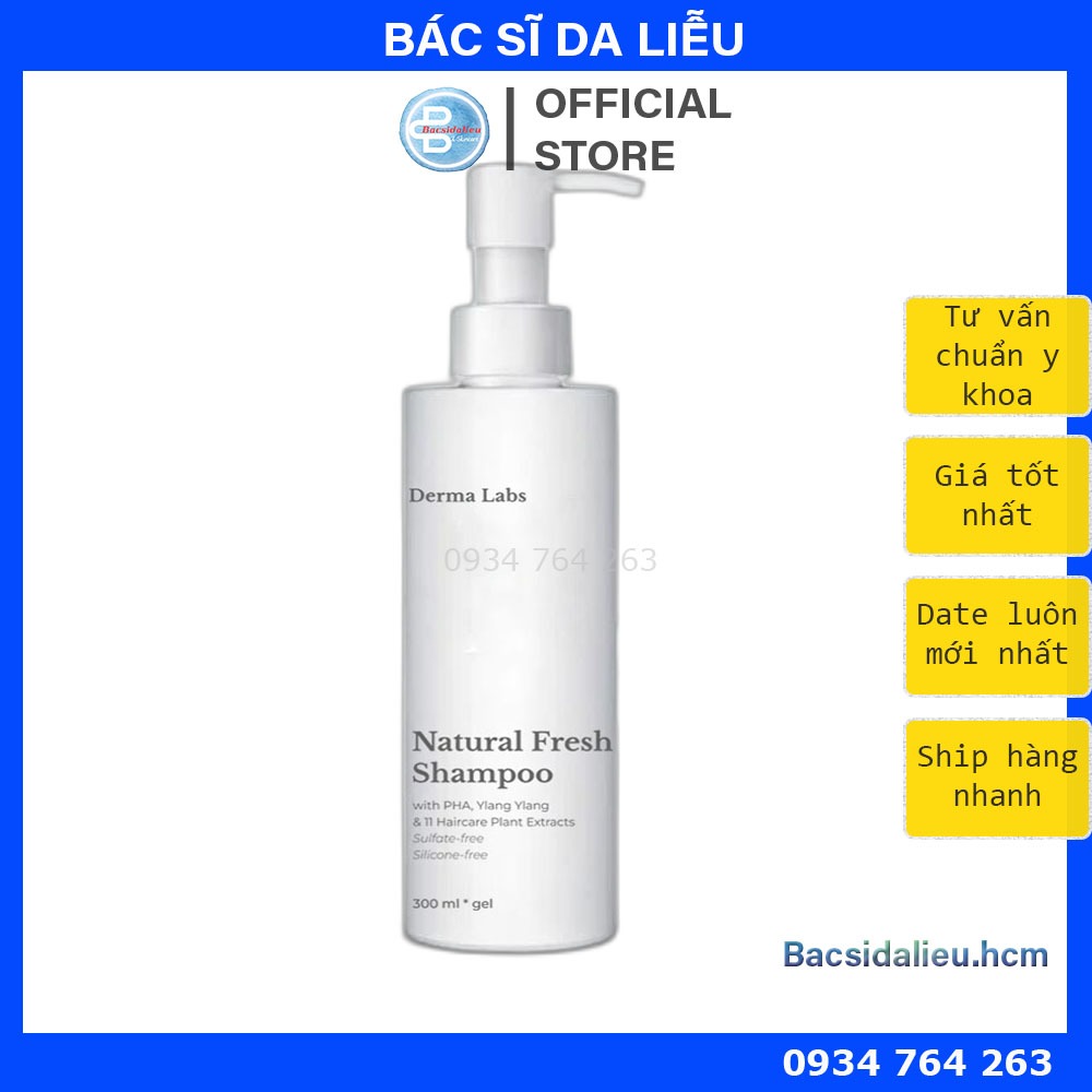 [sẵn] Dầu gội Natural Fresh Shampoo Gel (300ml) Derma Labs - PHA, Ylang ...