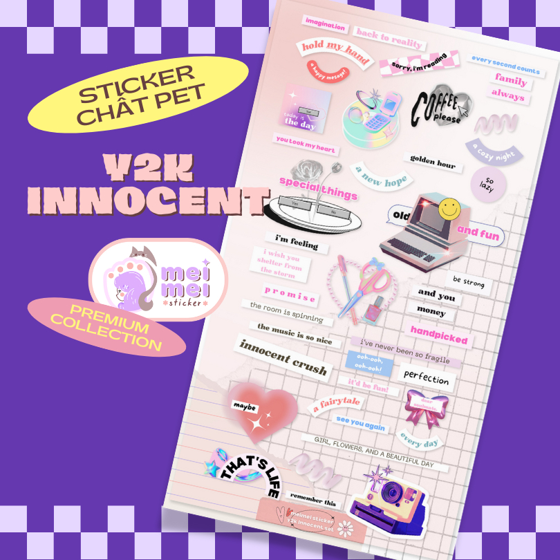 Y2K Innocent - Premium Stickers - Meimei Sticker | Shopee Việt Nam
