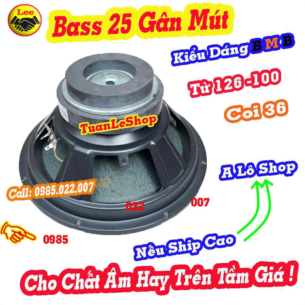 1 CỦ LOA BASS 2.5 TẤC COIL 36MM - TOÀN VÀNH BASS 25.5CM LOA KIỂU BMB DÀNH CHO LOA KÉO, AMPLI NHỎ ...