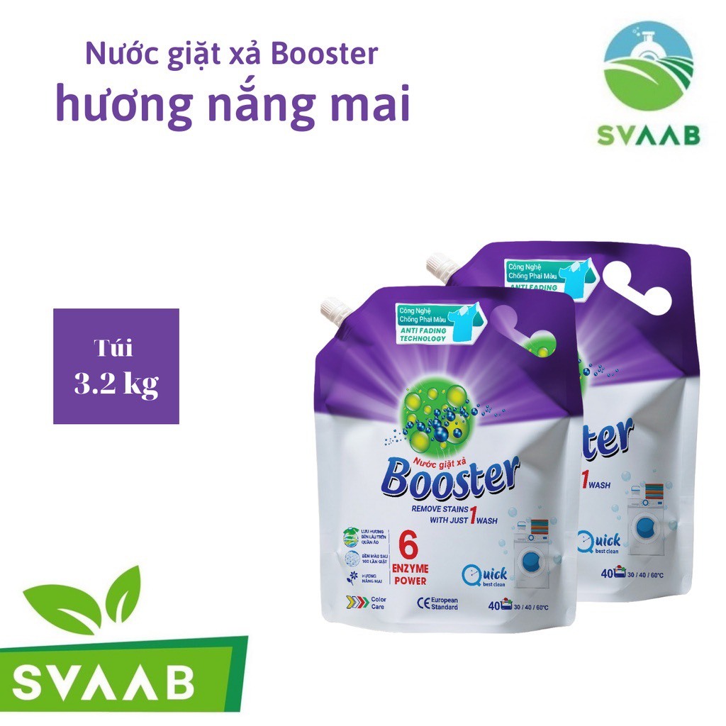 Nước giặt xả Bosster hương nắng mai, túi 3,2kg [HÀNG CHÍNH HÃNG ...