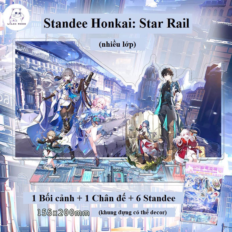 (sẵn-mới-có video) Standee nhiều lớp Honkai Star Rail / March 7th Dan ...