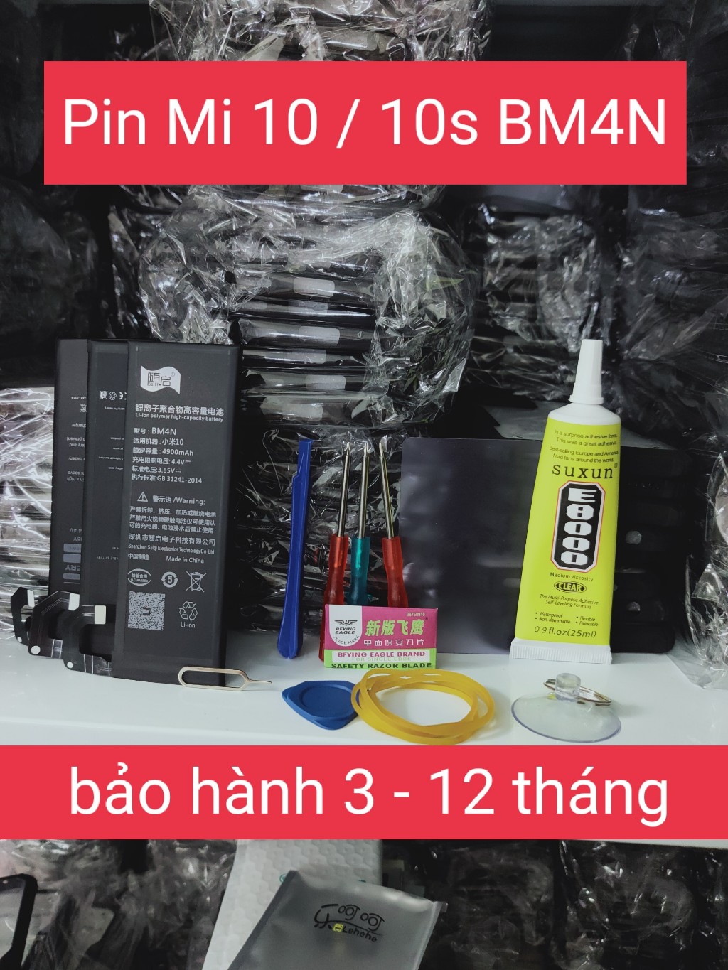 Pin Mi 10 / Mi 10 Pro / Mi 10s mã BM4N / BM4M , Mi 10 Ultra Bm4v zin hãng , Lehehe , Suiqi ...