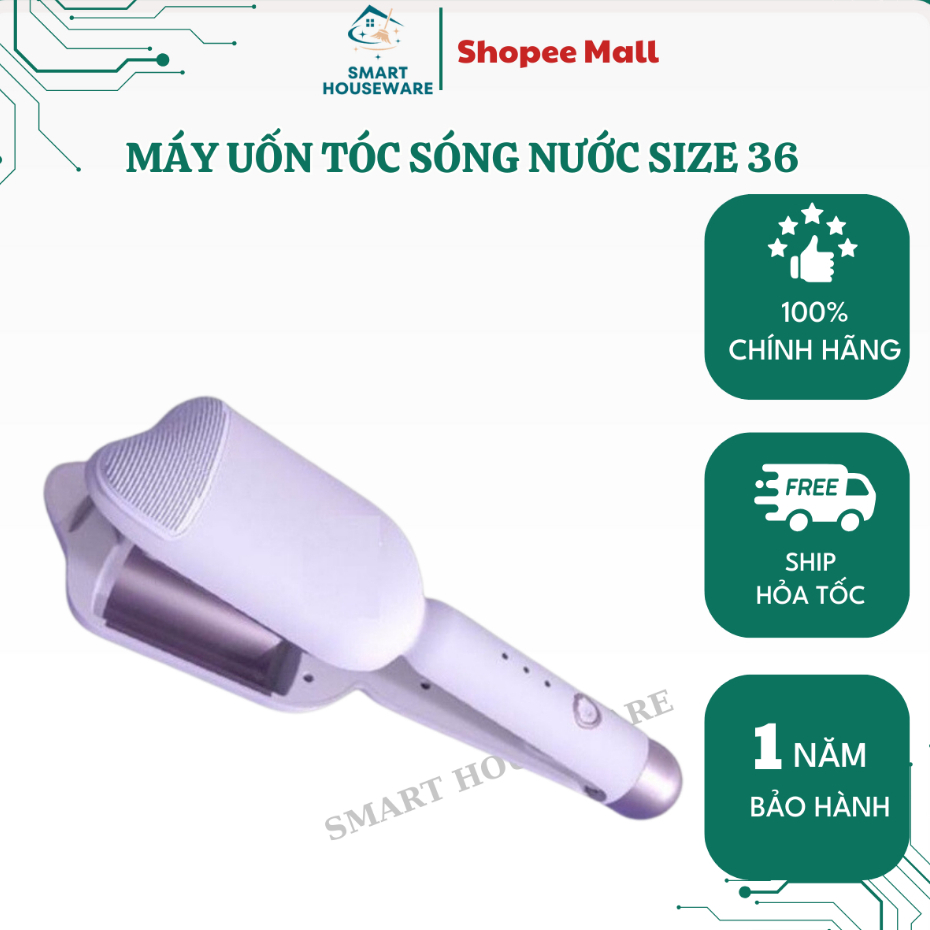 Máy Uốn Tóc Xoăn Sóng Nước Size 36mm Nanomax XN-D36, 3 Chế Độ Nhiệt ...