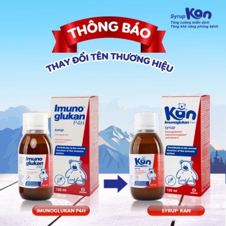 Siro Kan ImunoGlukan tăng đề kháng cho Bé / chai 120ml - hỗ trợ miễn ...