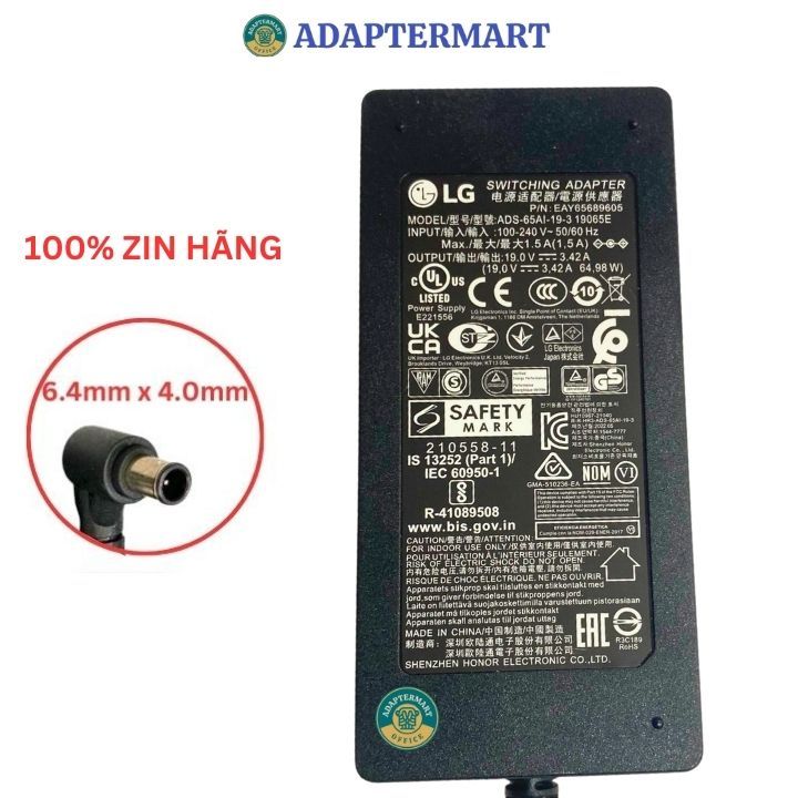 Sạc laptop LG Xnote R380 S550 T380 R410 C500 65W chính hãng | Shopee ...