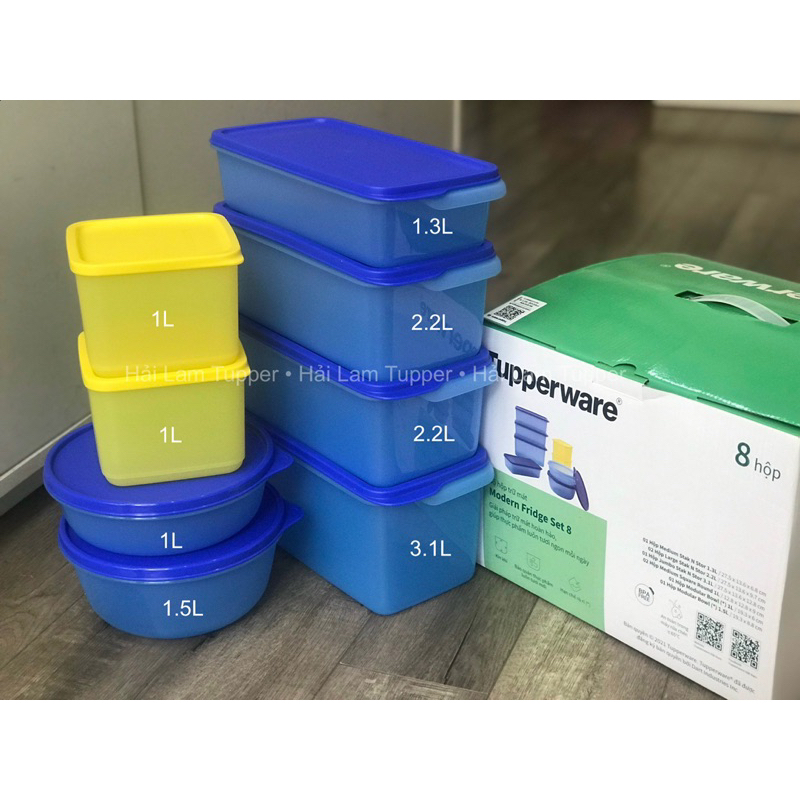 Set 8 hộp trữ mát Mega Tupperware | Shopee Việt Nam