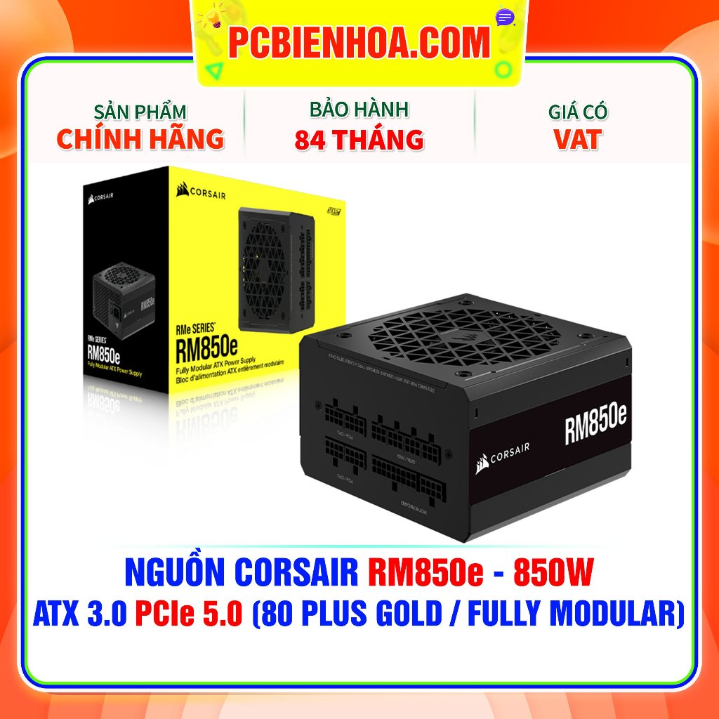 NGUỒN CORSAIR RM850E - 850W ATX 3.0 PCIE 5.0 ( 80 PLUS GOLD / FULLY ...