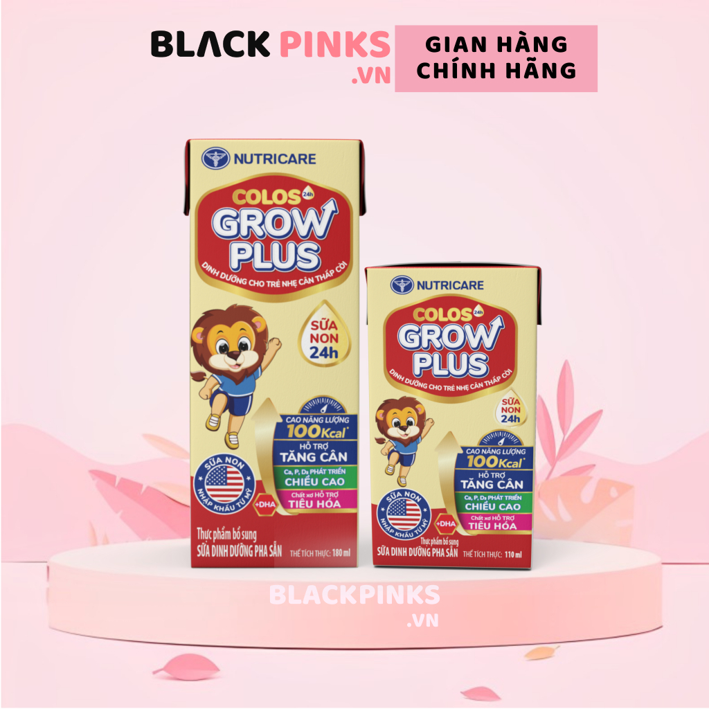 [Thùng 48 hộp] Sữa bột pha sẵn Nutricare Colos 24H Grow Plus cho bé từ ...