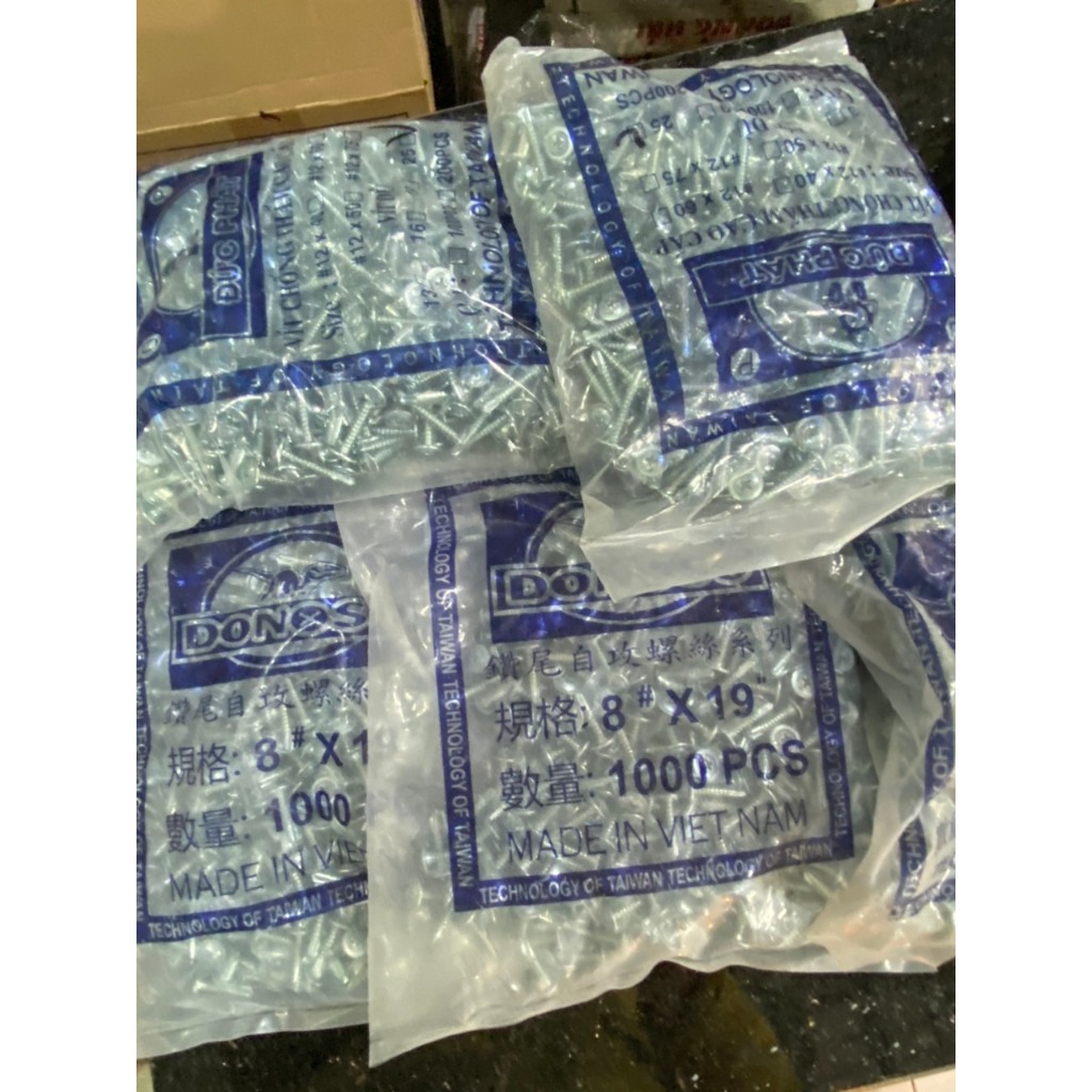 Bịch 1000 vít bắn sắt đầu đuôi cá - đầu dù 1p3 ,1.6p, 1.9p, 2.5p, 3p,4p | Shopee Việt Nam