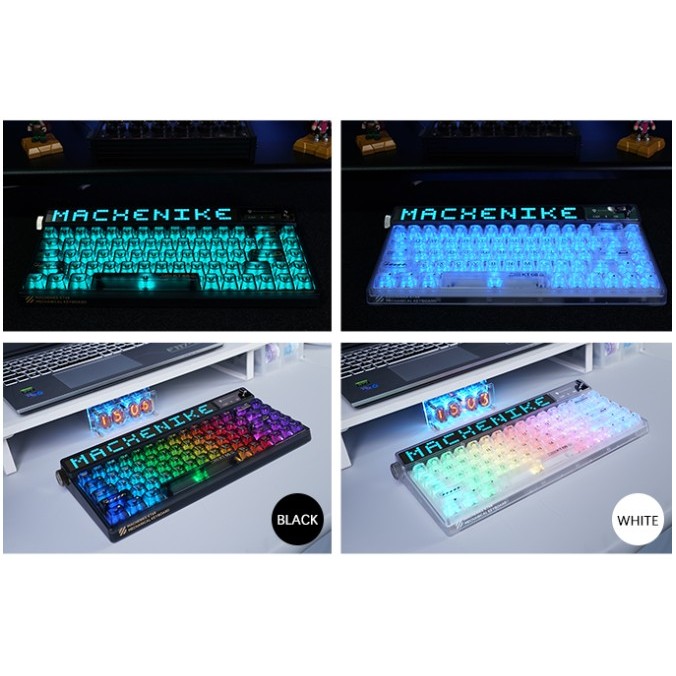 Bàn phím cơ không dây Machenike KT68 Pro Smart Screen, Màn hình LED ...