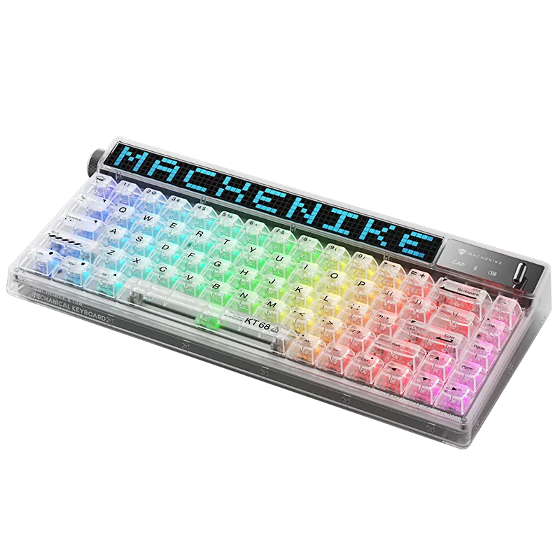 Bàn phím cơ không dây Machenike KT68 Pro Smart Screen, Màn hình LED ...