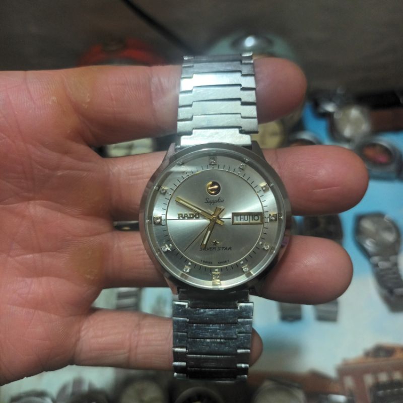 Đồng hồ nam Rado sliver star 12 hạt zin cổ | Shopee Việt Nam