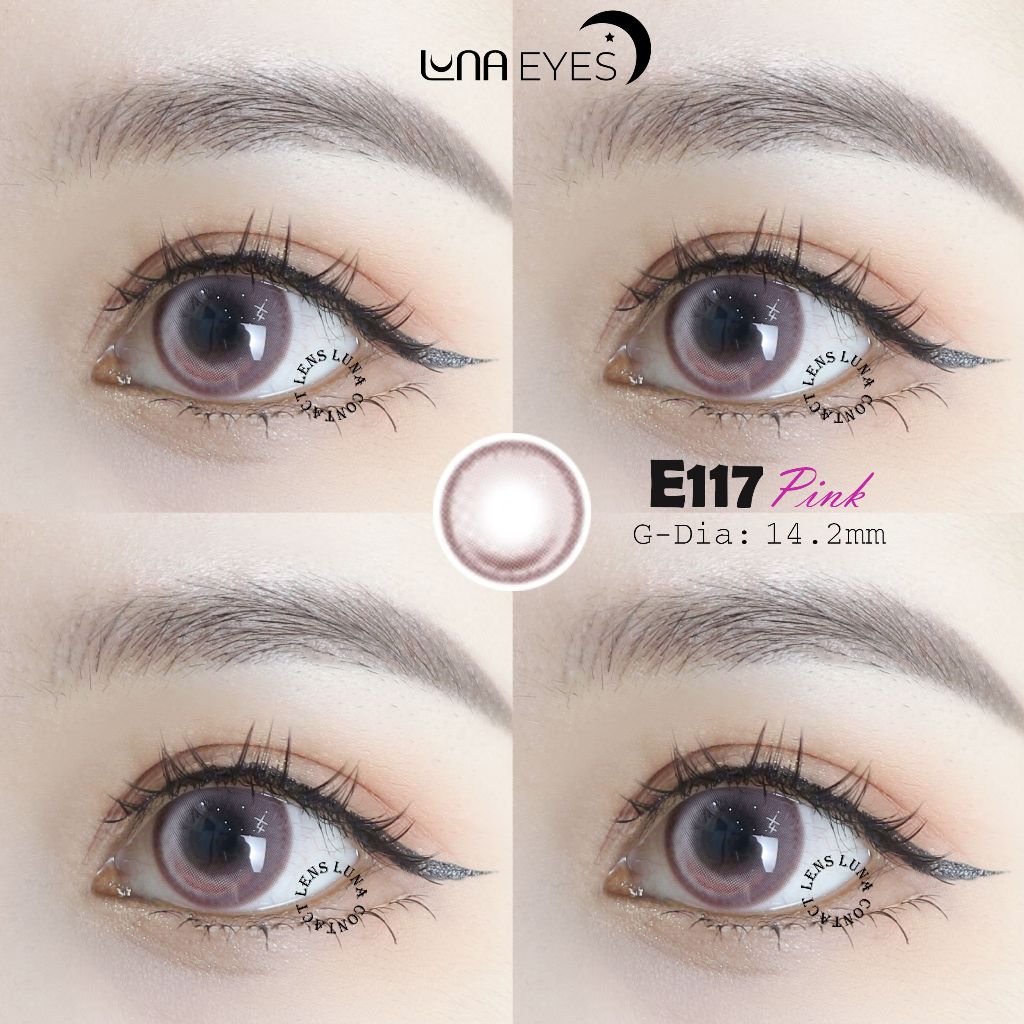 [SALE] Kính áp tròng LUNA EYES E117 PINK - Lens size vừa | Shopee Việt Nam