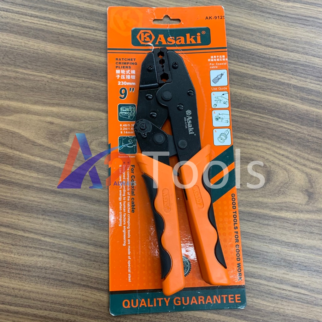 Kìm bấm cos nối cáp đồng trục 9in/230mm Asaki AK-9125 | Shopee Việt Nam