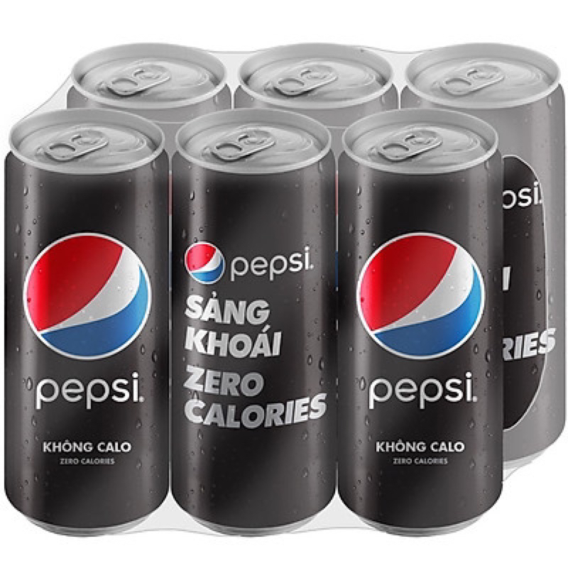 Lốc 6 lon nước ngọt Pepsi không Calo 320ml | Shopee Việt Nam