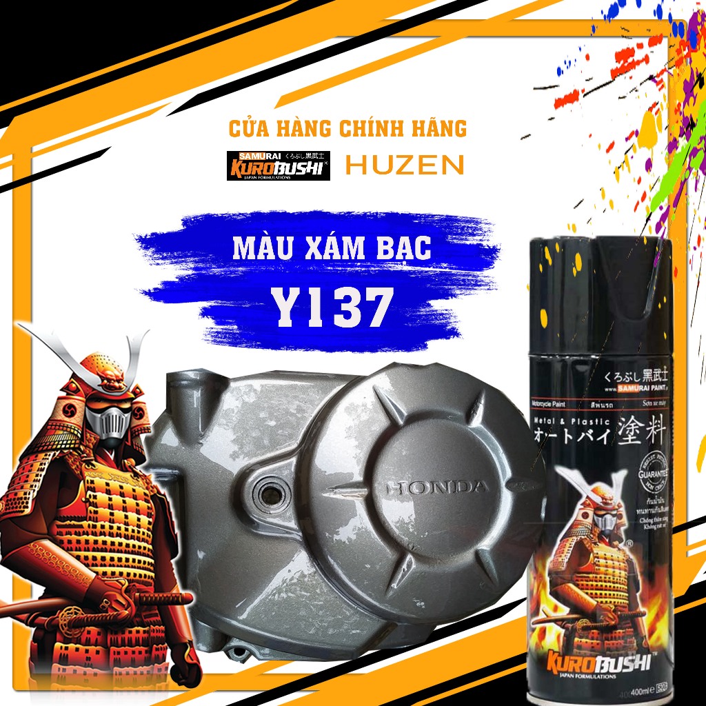 Màu xám lóc máy yamaha Y137 SAMURAI cực đẹp chống rạn nứt kháng xăng ...
