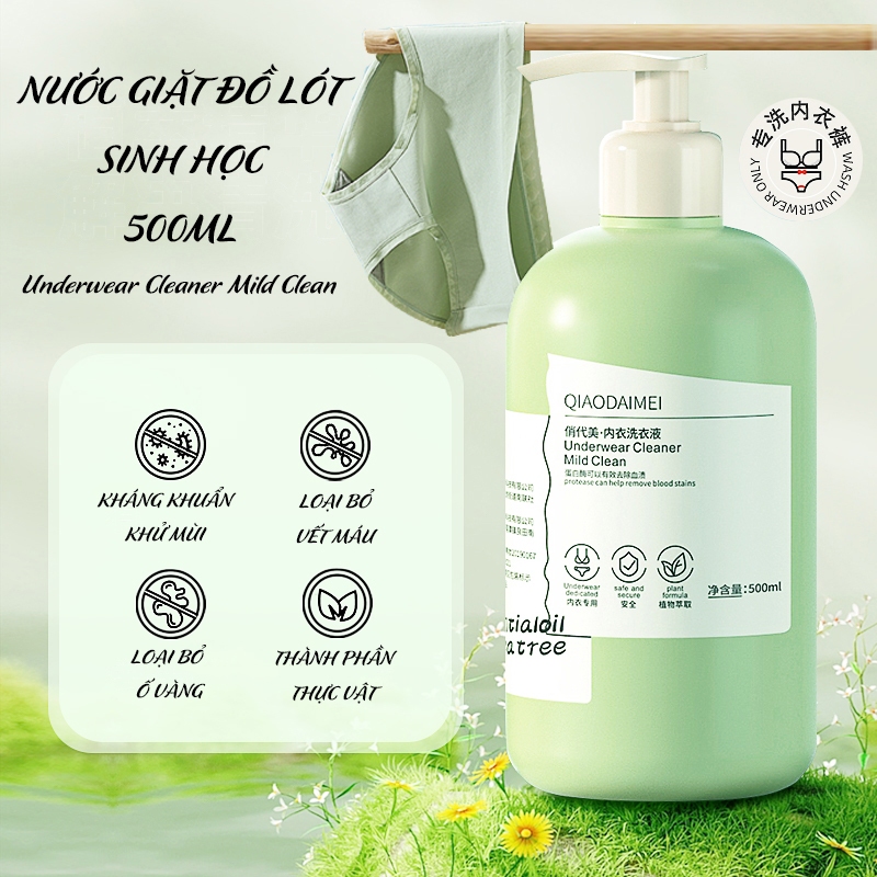 Nước giặt đồ lót sinh học Underwear Cleaner Mild Clean 500ml thành phần ...
