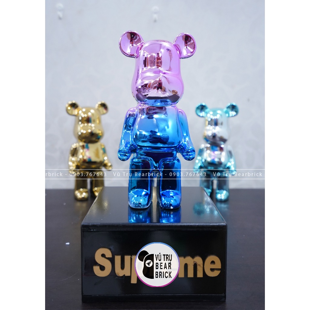Mô Hình Tượng Gấu Bearbrick Mini Decor Trang Trí - Size 28 cm | Shopee ...