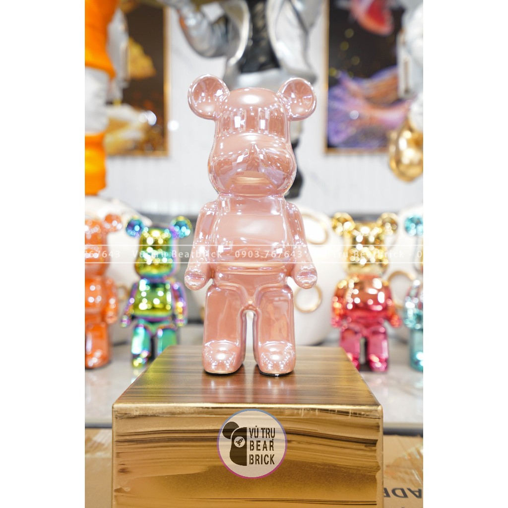 Mô Hình Tượng Gấu Bearbrick Mini Decor Trang Trí - Size 28 cm | Shopee ...
