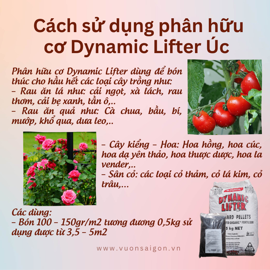 Phân bón hữu cơ Dynamic Lifter nhập khẩu Úc | Vườn Sài Gòn