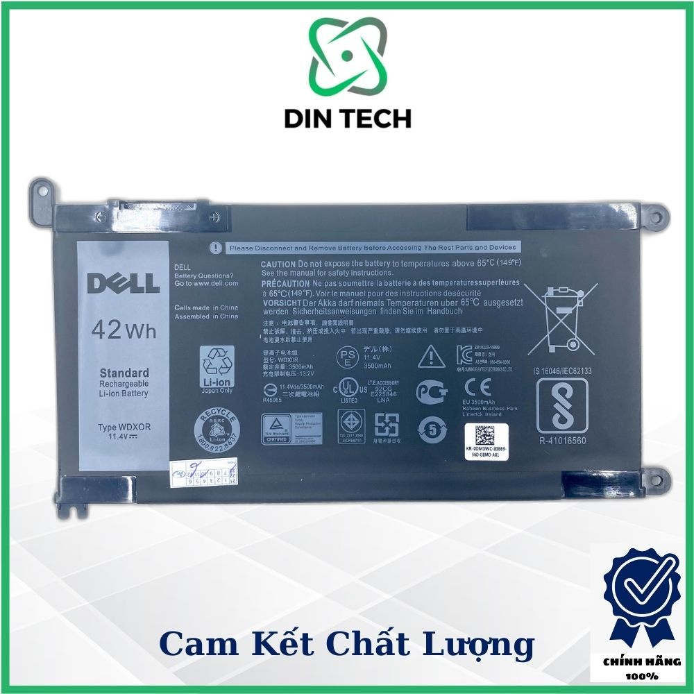 Pin DELL WDXOR 42Wh Pin DELL 5567 5568 Pin Laptop Dell Inspirion Vostro ...