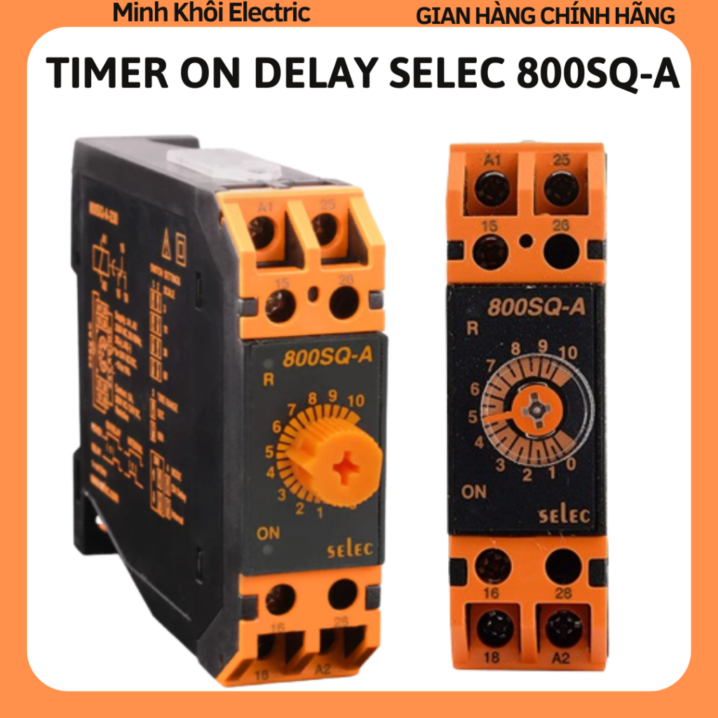 Bộ định thời gian On delay Selec 800SQ-A,bộ định thời Selec 800SQ-A,Timer ON delay 800SQ-A,rơ le ...